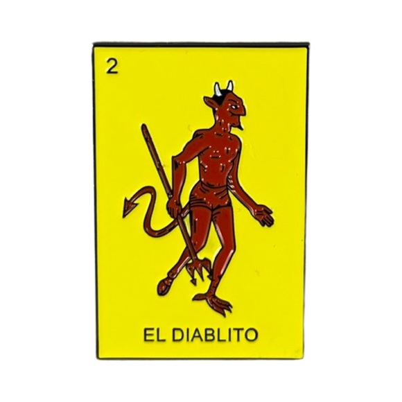Accessories | El Diablito Mexican Lotera Enamel Pin | Poshmark